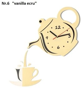 Kuchyňské hodiny na stěnu Vanilla-ecru