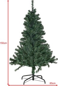 Costway Umělý vánoční stromek 150 cm s LED osvětlením