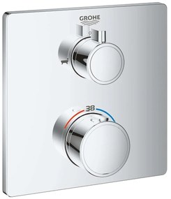 Grohe Grohtherm - Termostatická vanová baterie pro 2 spotřebiče, chrom 24080000