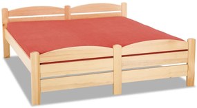 Krajča Manželská postel z masivu Toro 160x200 cm Povrchová úprava: Barevný lak RAL, Druh dřeva: Borovice