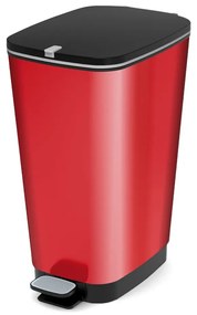 Červený nášlapný plastový odpadkový koš 45 l Chic Bin – KIS