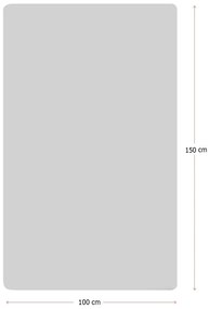 Dětský koberec Mapa zvířecího světa 100x150 cm modrý