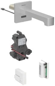 Geberit Brenta - Elektronická umyvadlová baterie pod omítku, napájení z generátoru, easy to clean, kartáčovaná nerez 116.276.SN.1
