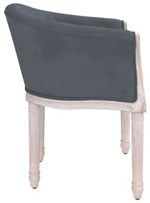 Jídelní židle tmavě šedá samet - Default Title