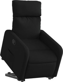 Zvedací polohovací křeslo černé textil 3206701