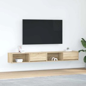 TV skříňky 2 ks Dub Sonoma 100x31x25,5 cm Dřevěné konstrukce