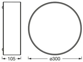 Osram - Stropní svítidlo ORBIS PARIS 1xE27/25W/230V pr. 30 cm bílá