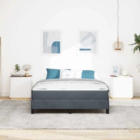 Postel s boxspringem s matrací Tmavě šedá 140 x 200 cm textil 3398696
