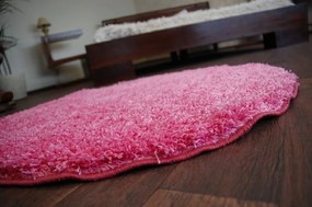 Kulatý koberec SHAGGY Hiza 5cm růžový