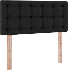 Postel s úložným prostorem a matrací s čelo Černá 100 x 200 cm 3370381