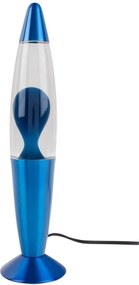 Modrá skleněná lávová lampa (výška 35,5 cm) Funky Rocket Lava – Leitmotiv