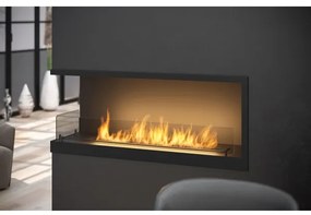 InFire - Rohový BIO krb 110x45 cm 3kW černá