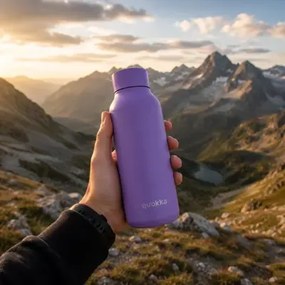 Quokka Solid tmavě fialová / Nerezová termoláhev / 510 ml / dvouplášťo