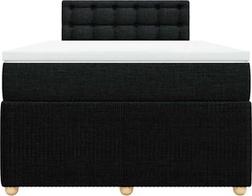 Box spring postel s matrací černá 120x200 cm textil 3289739