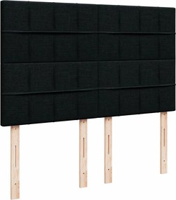 Box spring postel s matrací černá 140x200 cm textil 3291693