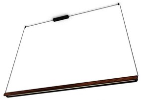 Svěšené lineární dřevěné svítidlo woodLED Shadow Délka: 1630 mm, Dřevodekor: Černá / Ořech americký