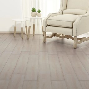 Samolepicí podlahová krytina PVC 5,21 m² 2 mm dub klasický bílý