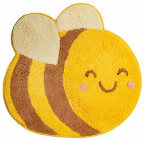 Oranžový dětský bavlněný koberec Sass & Belle Bee Happy, 55,5 x 57 cm