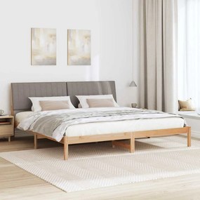 Rám postele s čelo Hnědá 200 x 200 cm Masivní borové dřevo 3394401