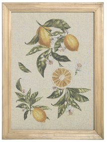 Chic Antique Obraz v dřevěném rámu Lemons, multi barva, dřevo