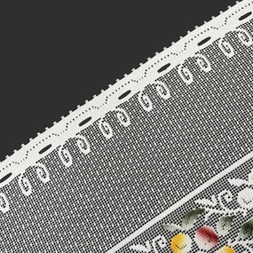 Vitrážová žakárová záclona 6020 - výška 40 cm , metráž
