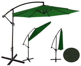 Záhradní slunečník Sunny - zelený 300 cm