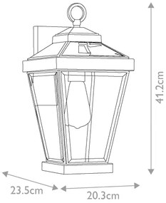 Quoizel QZ-RAVINE2-M-Venkovní nástěnné svítidlo RAVINE 1xE27/60W/230V IP44 hnědá