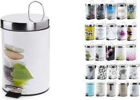 MSV FLEURS pedálový odpadkový koš 3 L Stone / ocel