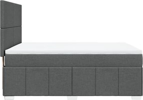 Box spring postel s matrací tmavě šedý 140 x 190 cm textil 3291657