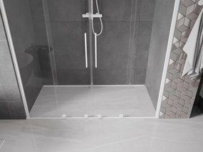 Mexen Velar Duo, posuvné dveře do otvoru 170x200 cm, 8mm čiré sklo, bílá, 871-170-000-02-20