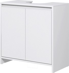 HOMCOM Podskříňková koupelnová skříňka Moderní koupelnová úprava se policí a proti převrhnutí, nosnost 40 kg, 60x30x60 cm, bílá