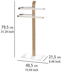 WENKO 20396100 - Stojan na ručníky SAMONA 40,5x79,5 cm lesk. chrom/hnědá