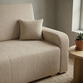 Rozkládací pohovka NESSINE Poso, 175 cm Barva látky Poso: Černá (Poso 135)