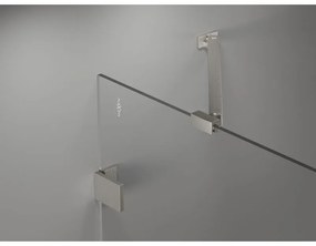 Mexen Lunar, pravostranný výklopný sprchový kout 85 x 80 cm, 8mm čiré sklo, ocelový profil, 834-085-080-97-00-P