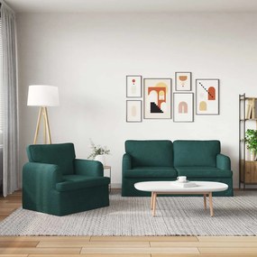 Set pohovek 2 ks Tmavě zelená textil 3407563