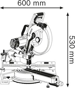 Elektrická pokosová pila Bosch GCM 12 SDE 0601B23100