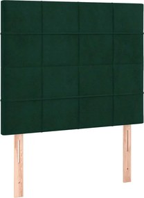 Box spring postel s matrací tmavě zelená 80 x 200 cm samet 3137812