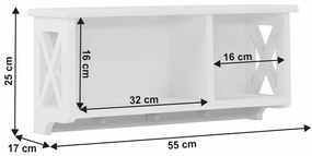 Kondela Závěsná police, bílá, RAFAELLO