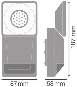 Ledvance - LED Venkovní nástěnné svítidlo se senzorem SPOT LED/8W/230V IP55 bílá