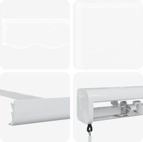 Stahovací markýza Bílá 350 x 250 cm Plátno a hliník 3330369