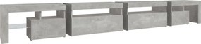 TV skříňka s LED osvětlením betonově šedá 290x36,5x40 cm 3152805