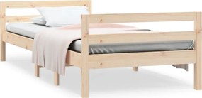 vidaXL Rám postele voskově 75 x 190 cm masivní borovice [821639] Barva: Černá