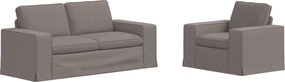 Set pohovek 2 ks Taupe textil 3407548