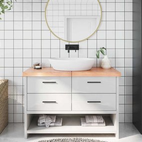 Koupelnová deska hnědá 120x60x(2-6) cm ošetřený masivní dřevo 3156144
