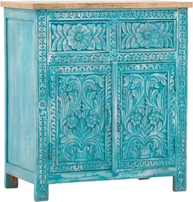 furniture-nabytek.cz - Masivní komoda Santoro z mangového dřeva, modrá, lakovaná