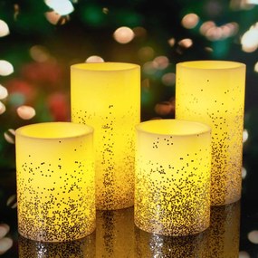 Pauleen Golden Glitter Candle LED svíčka sada 4 ks