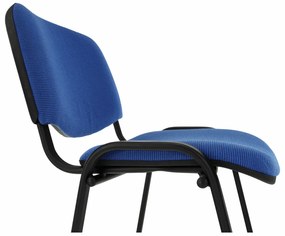 Konferenční židle ISO NEW látka C14 modrá, kov a plast černý