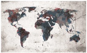 Fototapeta - World map on the wall