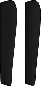 Čelo postele typu ušák černé 103x23x118/128 cm textil 3118088