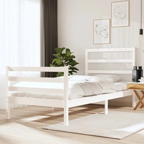 vidaXL Rám postele masivní borovice 90 x 190 cm Single [3104973] Barva: Bílá